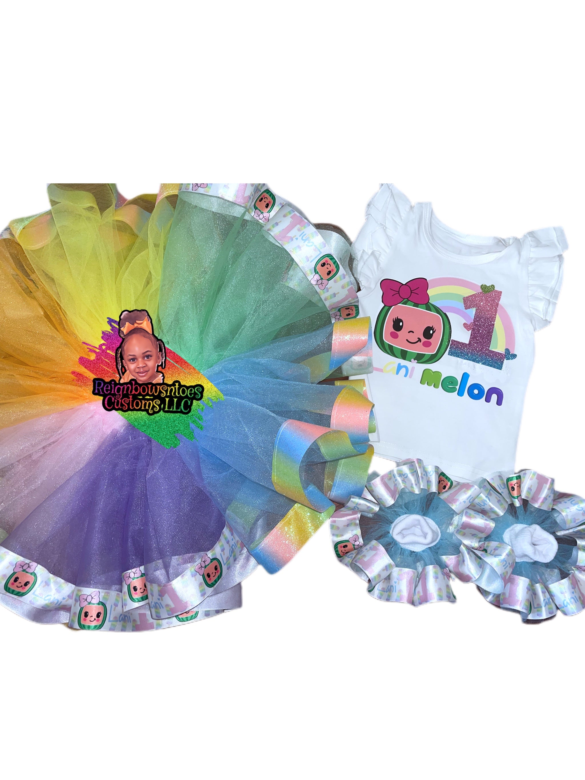 Pastel Cocomelon tutu set- Cocomelon Outfit- Cocomelon dress ...
